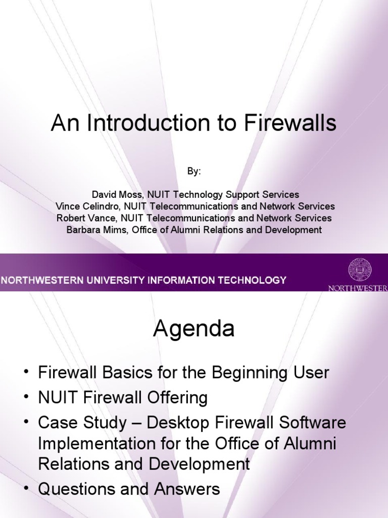An Introduction To Firewalls | PDF | Computers | Technology & Engineering