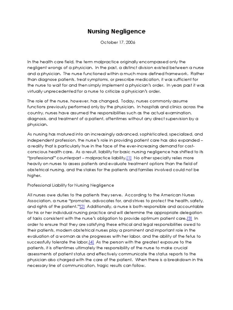 Nursing Negligence | Physician | Nursing