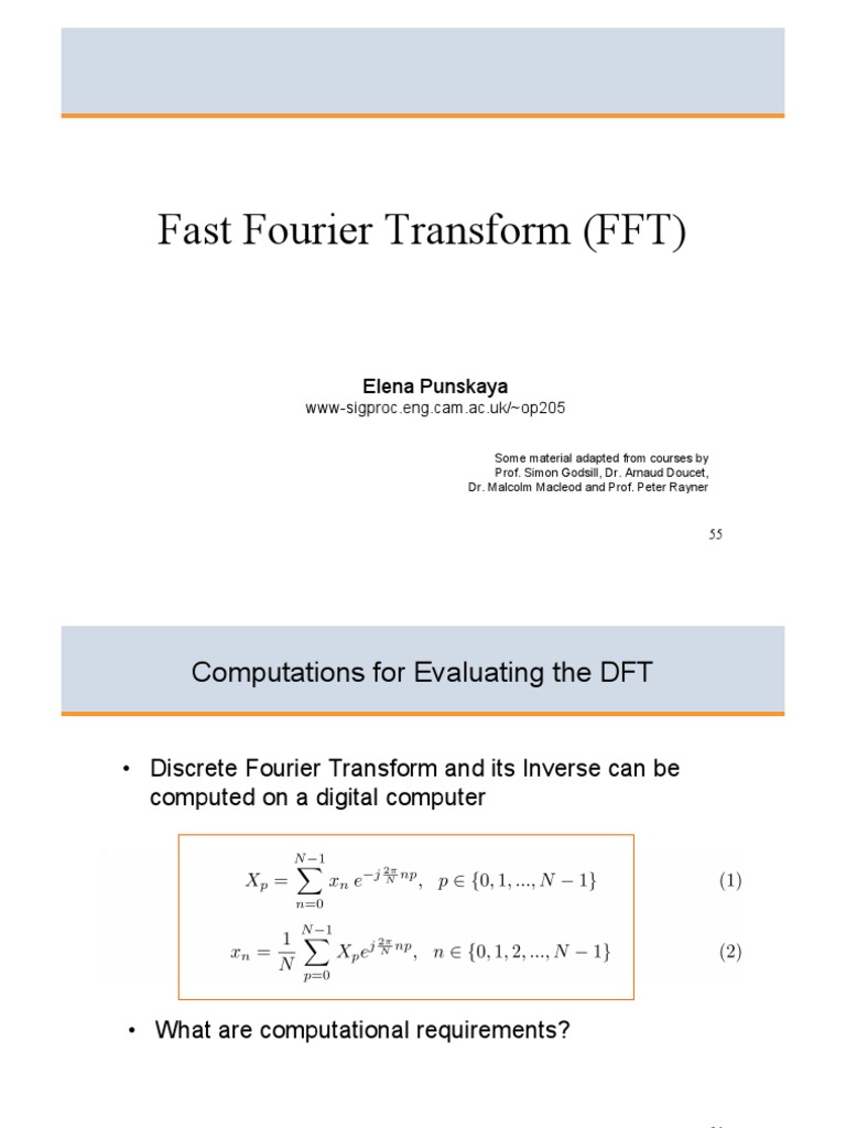 Fast Fourier Transform | PDF | Fast Fourier Transform | Discrete ...