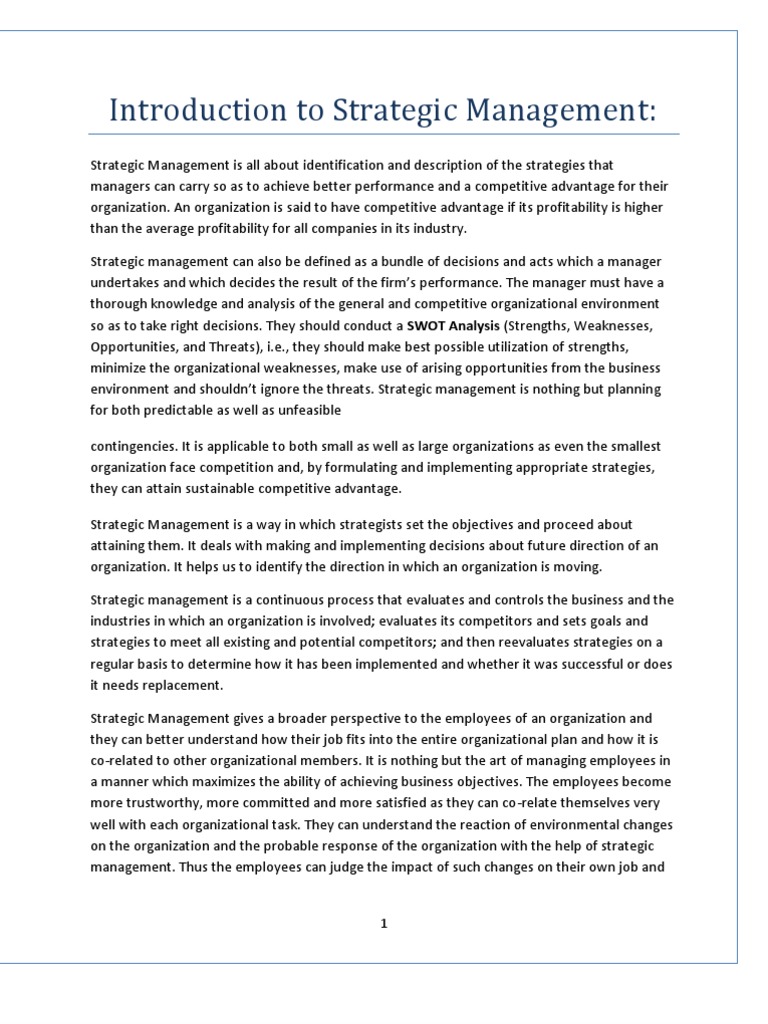 Strategic Management Case Studies | PDF | Strategic Management ...