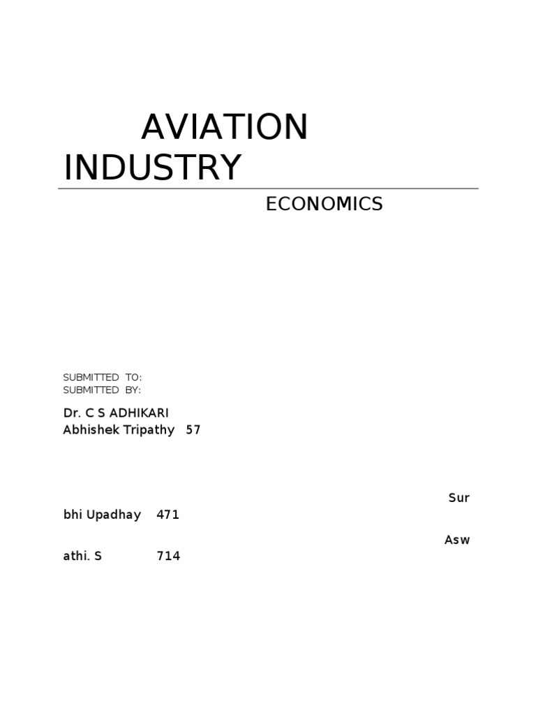 Introduction of Aviation Sector | PDF | Airlines | Airline Hub