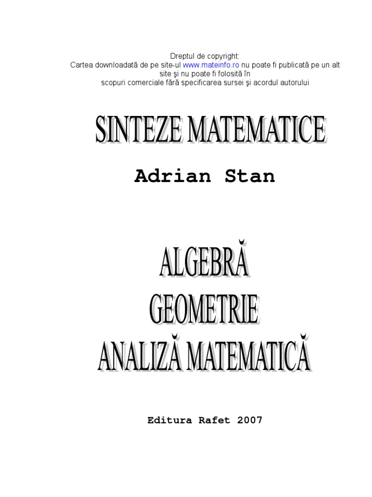 Formule Matematica | PDF