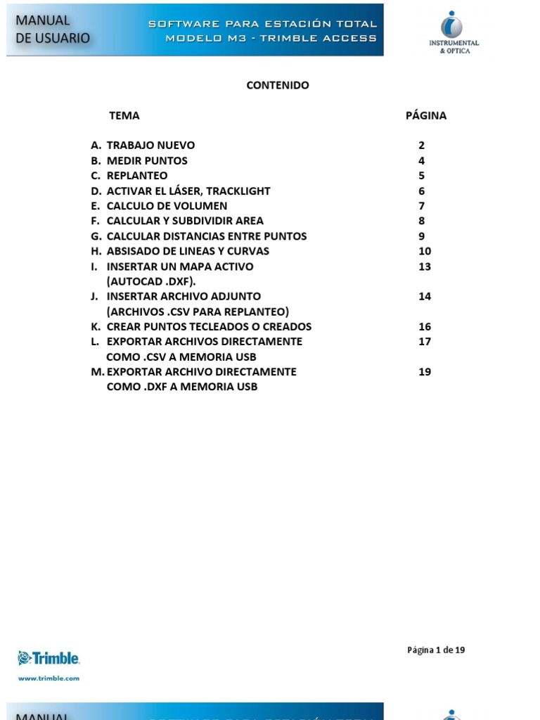 Manual Trimble Access M3 | PDF | Archivo de computadora | Point and Click