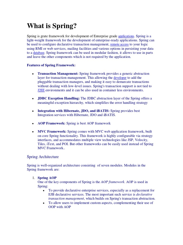 What Is Spring | PDF
