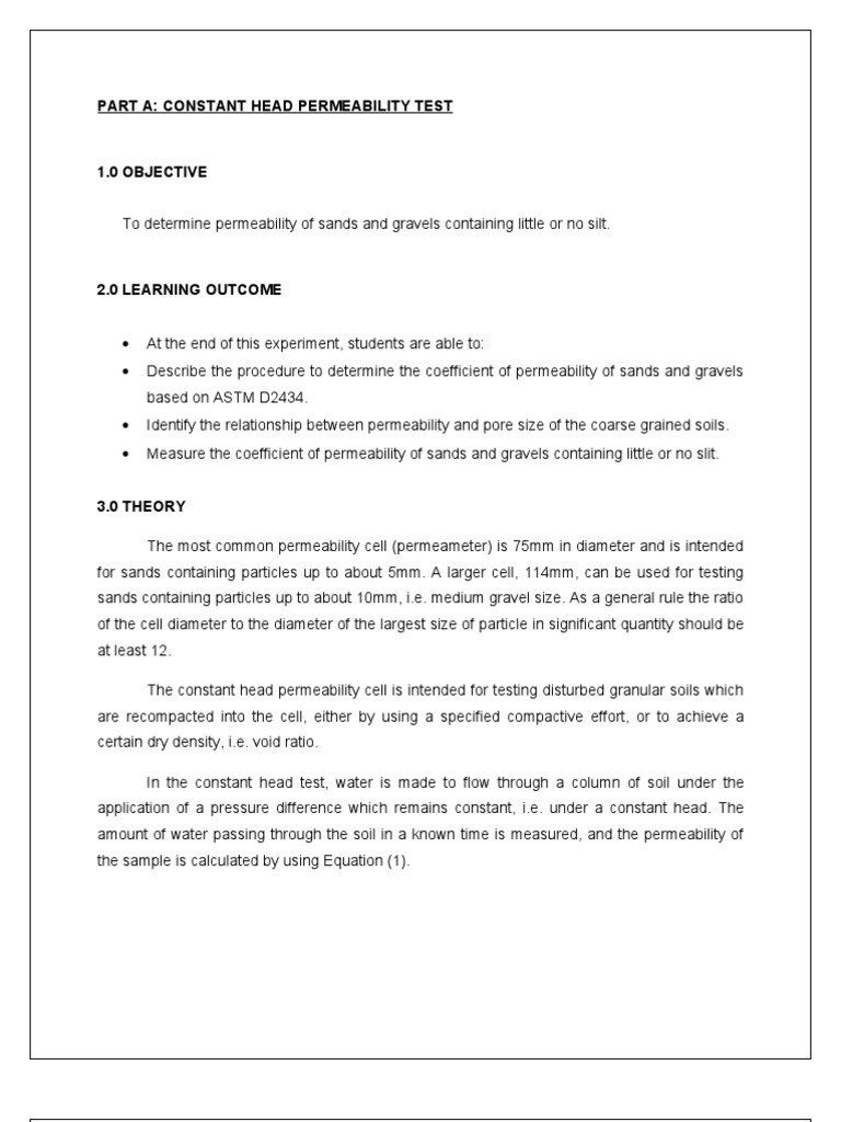 Constant N Permeability Report | PDF | Permeability (Earth Sciences) | Soil