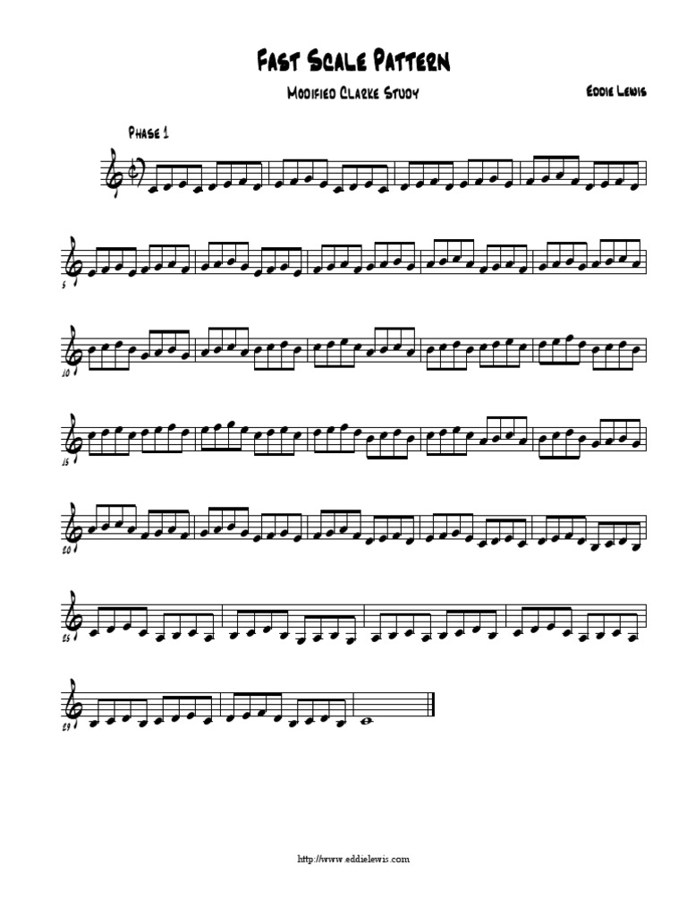Jazz Trumpet Exercises Modified Clarke | PDF