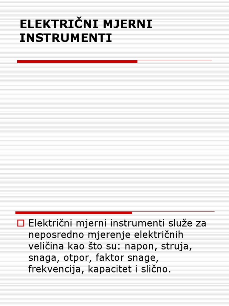 Elektricni Mjerni Instrumenti | PDF