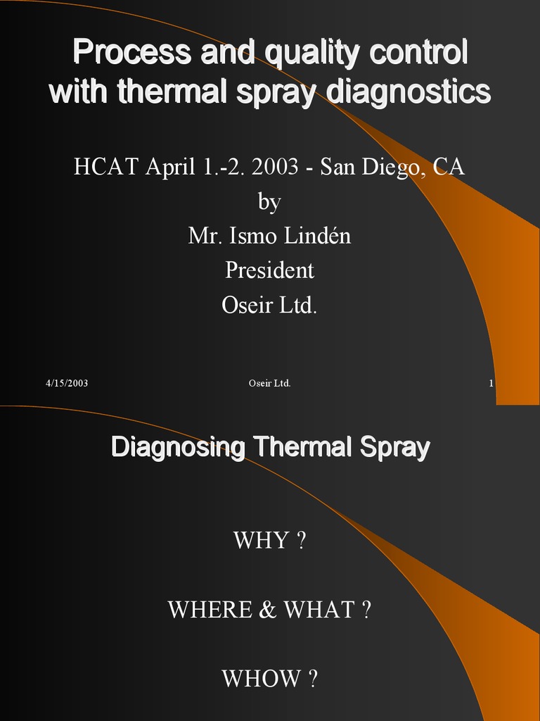 Quality Control Thermal Spray | PDF | Applied And Interdisciplinary ...