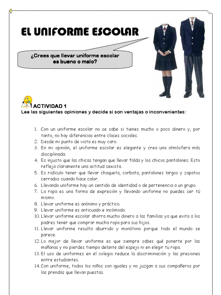 El Uniforme Escolar | PDF
