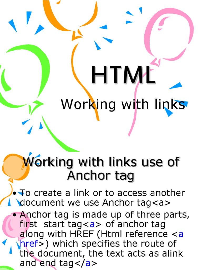 Link, Marquee, Lists | PDF | Hyperlink | Html Element