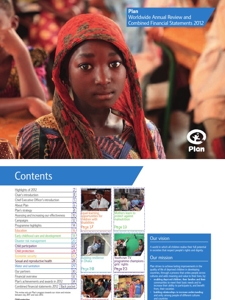 2012 Plan International Annual Review and Accounts | PDF | Social ...