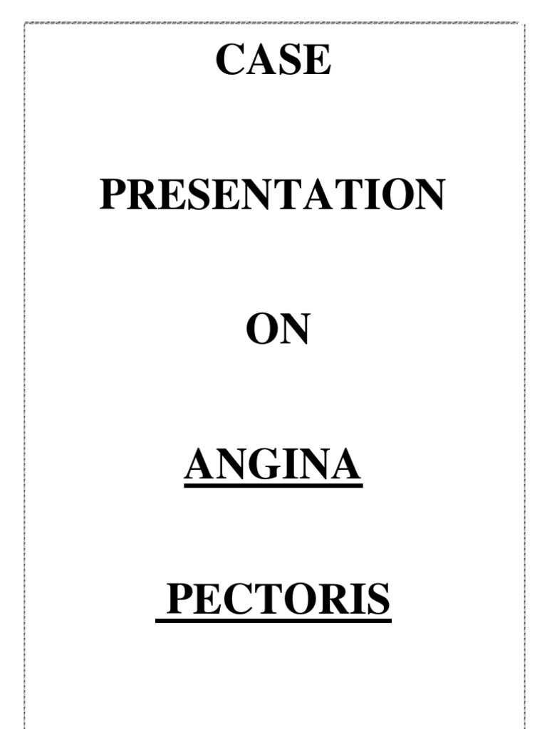 CP On Angina | PDF | Angina Pectoris | Health Sciences