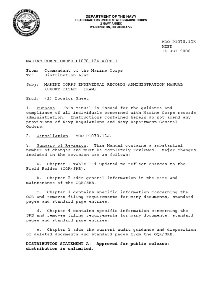 MCO P1070.12K W CH 1.pdf | Courts Martial In The United States ...