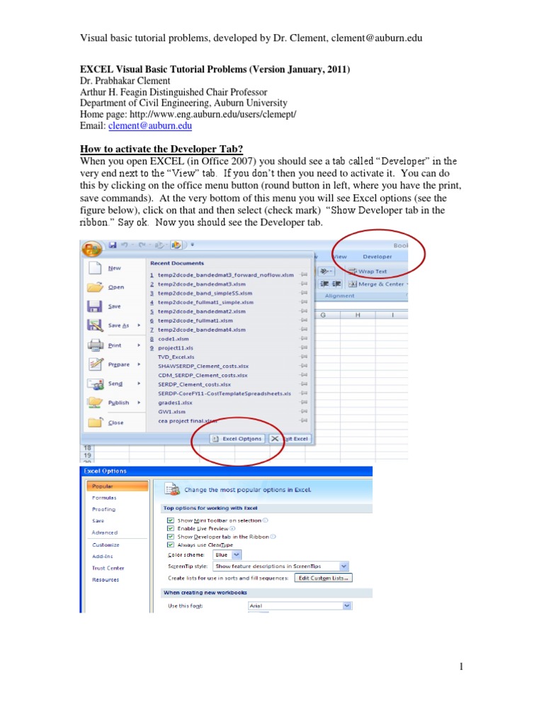 Visual Basic Tutorial | PDF | Spreadsheet | Subroutine Visual Basic Tutorial | PDF | Spreadsheet | Subroutine