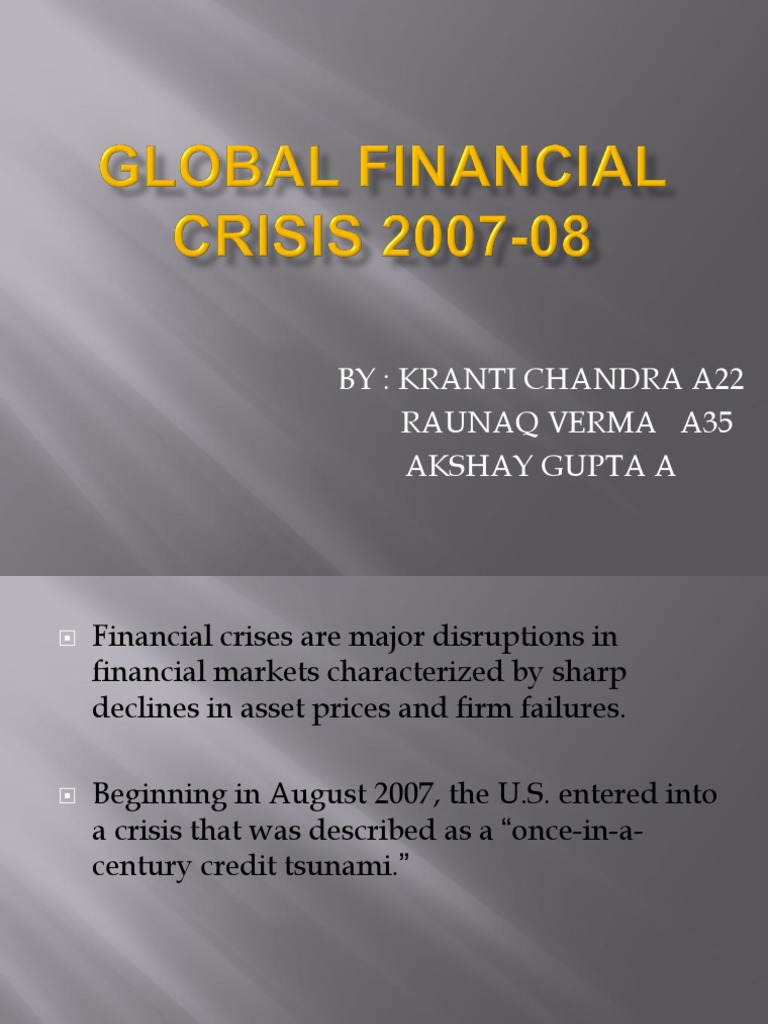 Causes of the 2008 Financial Crisis | PDF | Subprime Lending ...