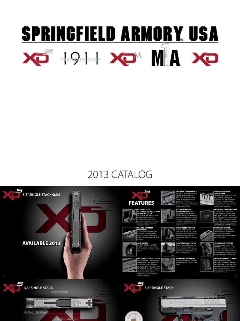 2013 Springfield Armory Catalog | PDF | Handgun | Trigger (Firearms)
