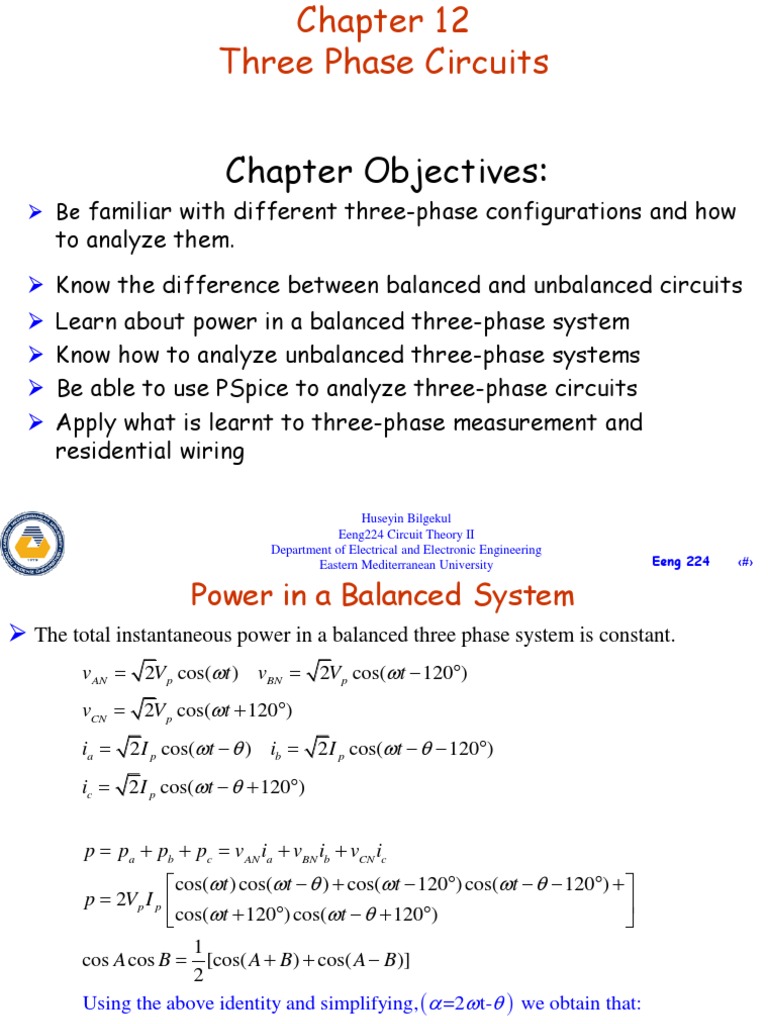 3 Phase CCT | PDF | Quantity | Electricity