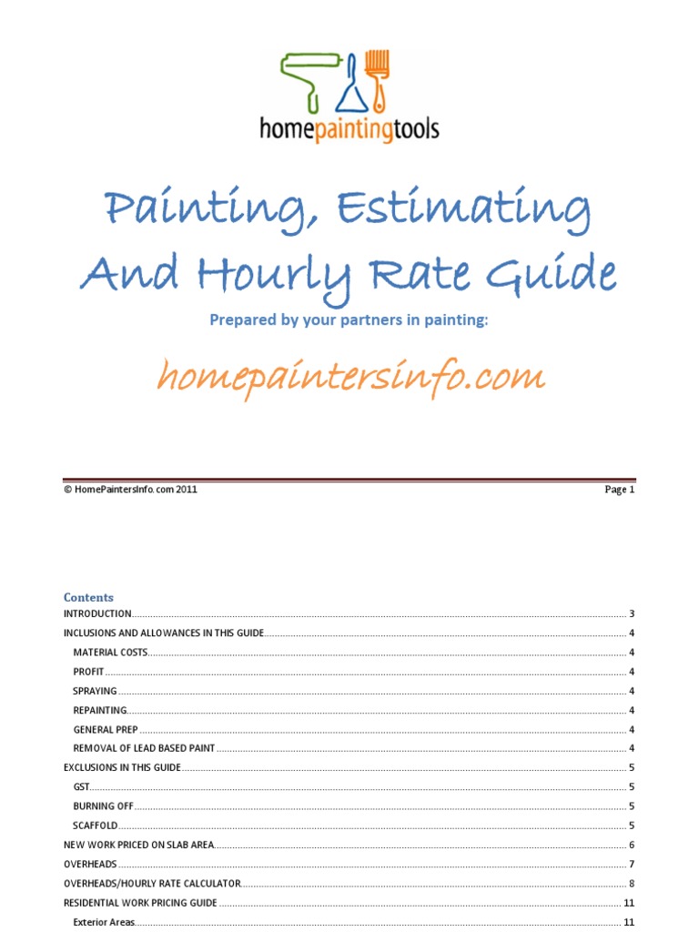 Estimating and Hourly Rate Guide | PDF | Fee | Expense