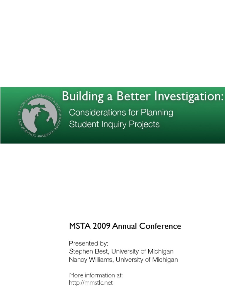 MSTA Investigation | PDF | Science Education | Science