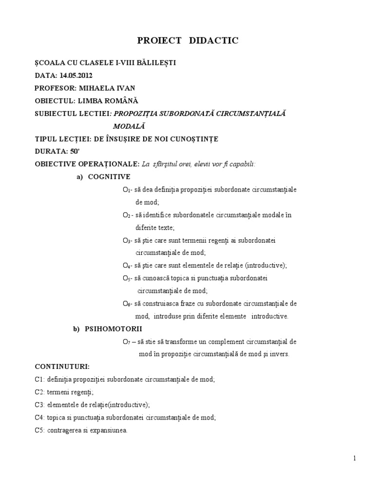Circumstantial de Mod | PDF