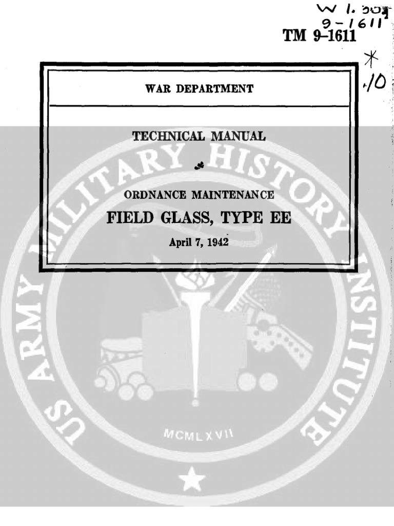1942 US Army WWII Binoculars GI Field Glass 25p. | PDF | Lens (Optics ...