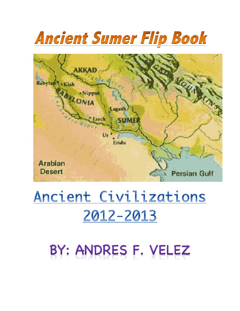 Ancient Sumer Flip Book | PDF | Sumer | Wheel