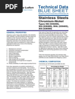 304 Stainless Steel Technical Data Sheet | PDF | Heat Treating | Steel