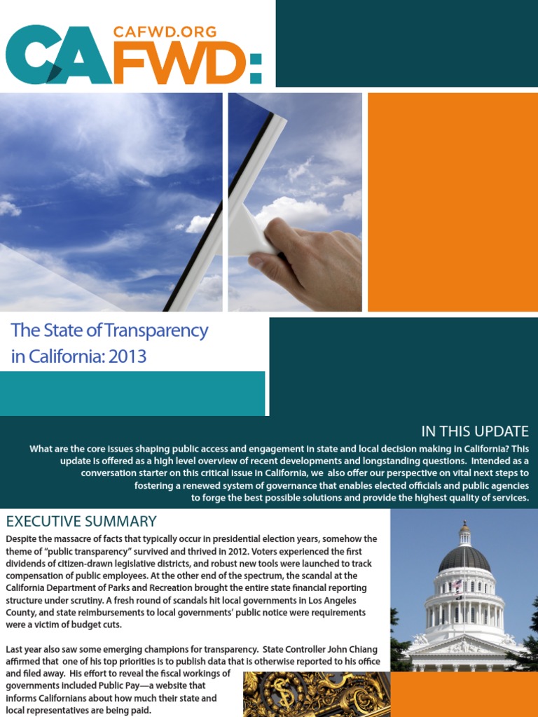 A Call for Modernization: Enhancing Transparency in California Through ...