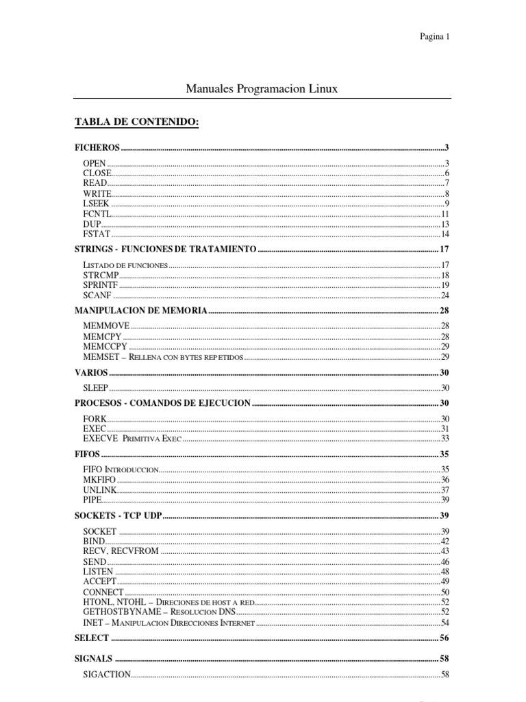 Manuales de Programacion en Linux PDF | PDF