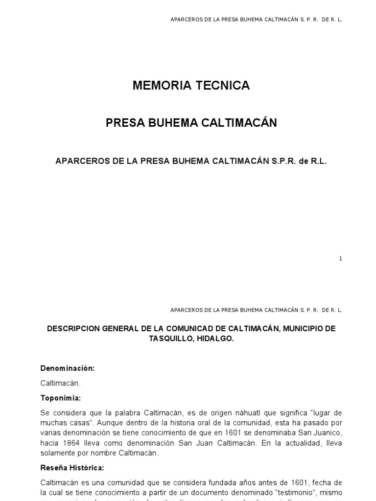 CALTIMACAN | PDF | Represa | México