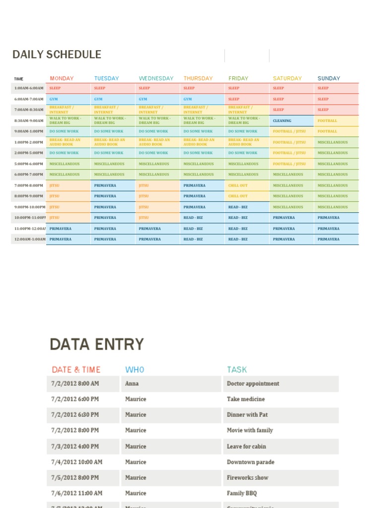 Daily Schedule | PDF