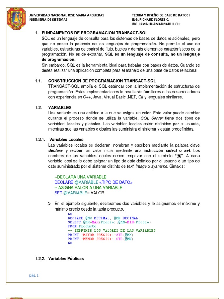 Guia de Funciones y Procedimientos - A en SQL Server 2008-1 | PDF | SQL | Servidor SQL de Microsoft