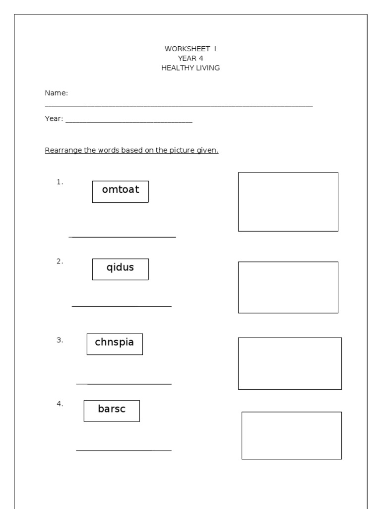 Worksheet For Types of Food | PDF