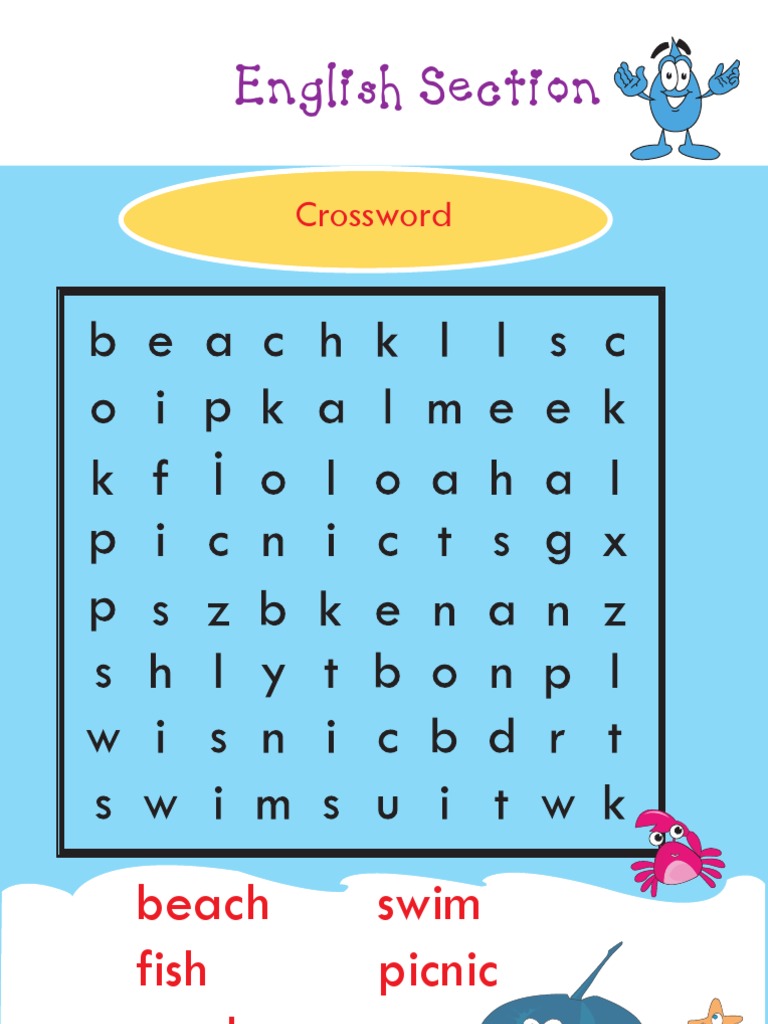 Beach-Themed Crossword Puzzle | PDF