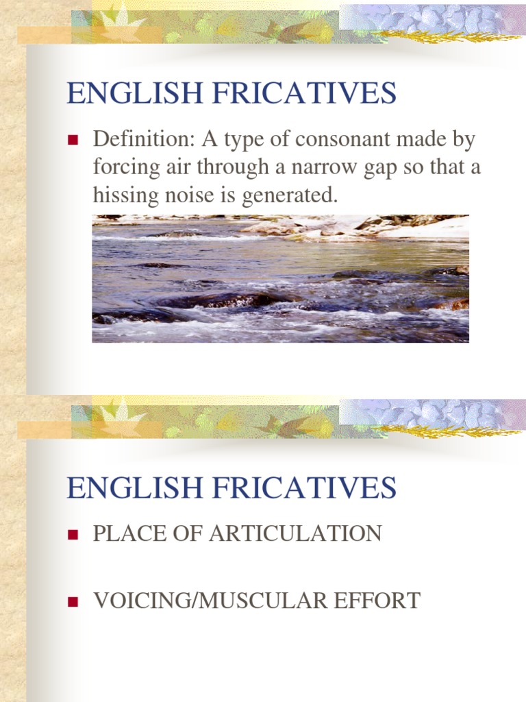 English Fricatives & Affricates | PDF | Phonology | Human Voice
