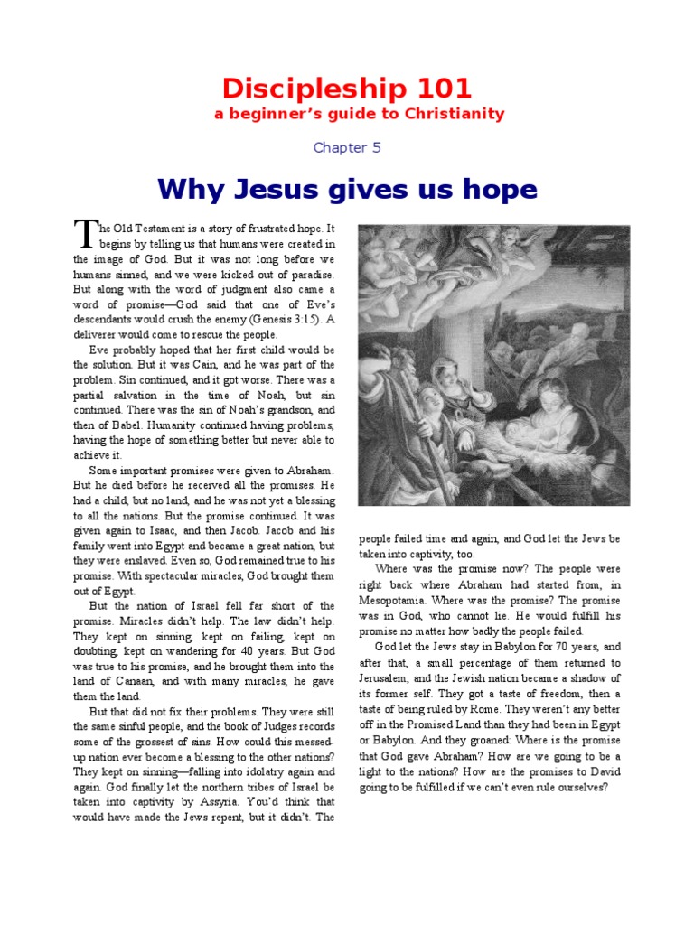 Why Jesus Gives Us Hope: Discipleship 101 | PDF | Sin | Jesus