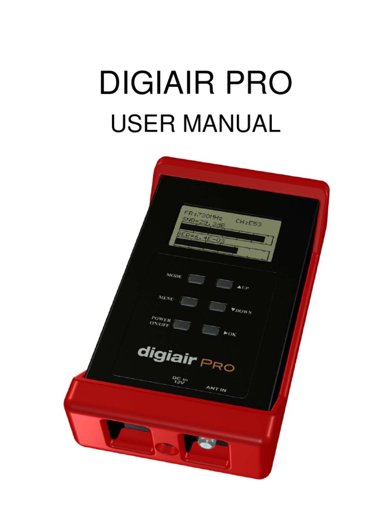 Digiair Pro User Manual V2.0.10 | PDF | Signal To Noise Ratio | Battery ...