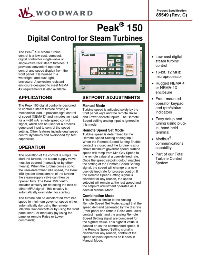 Woodward Peak 150 - 85549 PDF | PDF | Relay | Signal (Electrical ...