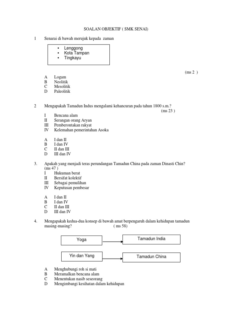 Soalan Objektif | PDF