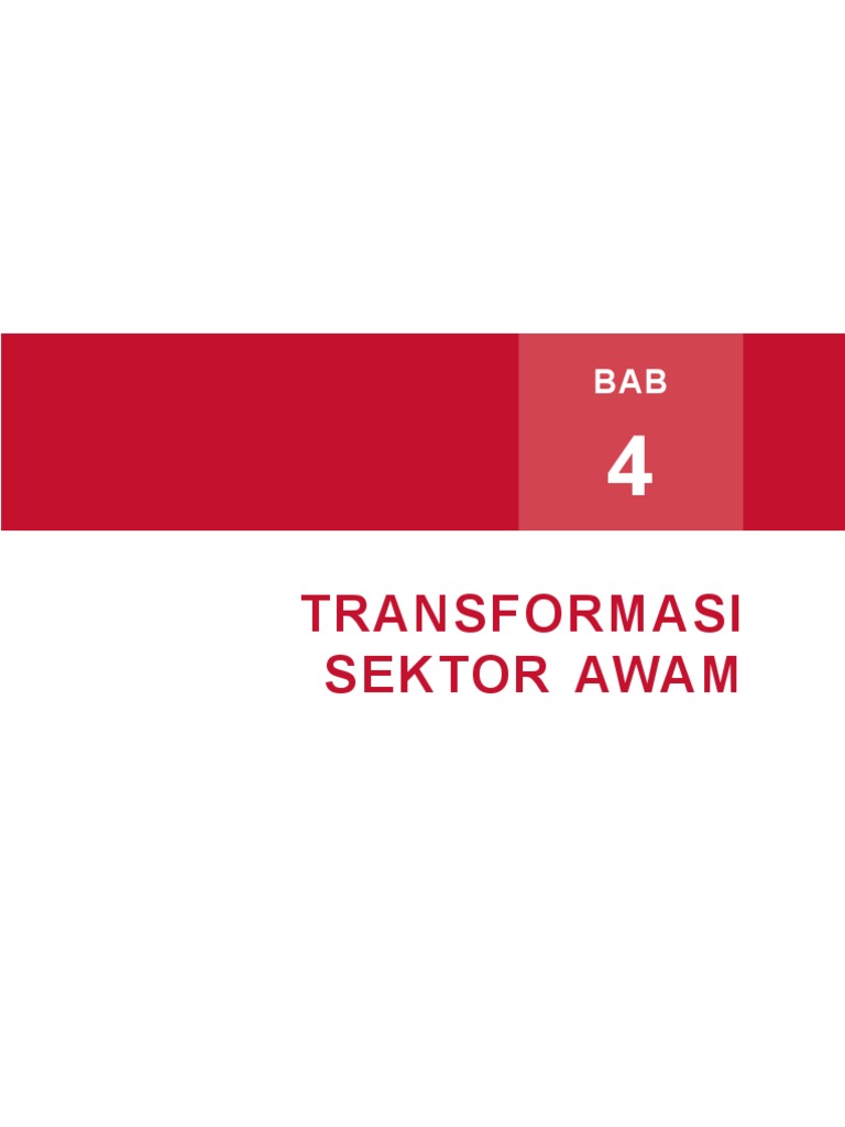 Bab 4 Transformasi Sektor Awam | PDF