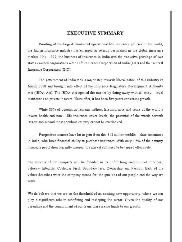 Executive Summary | PDF | Insurance | Annuity (European)