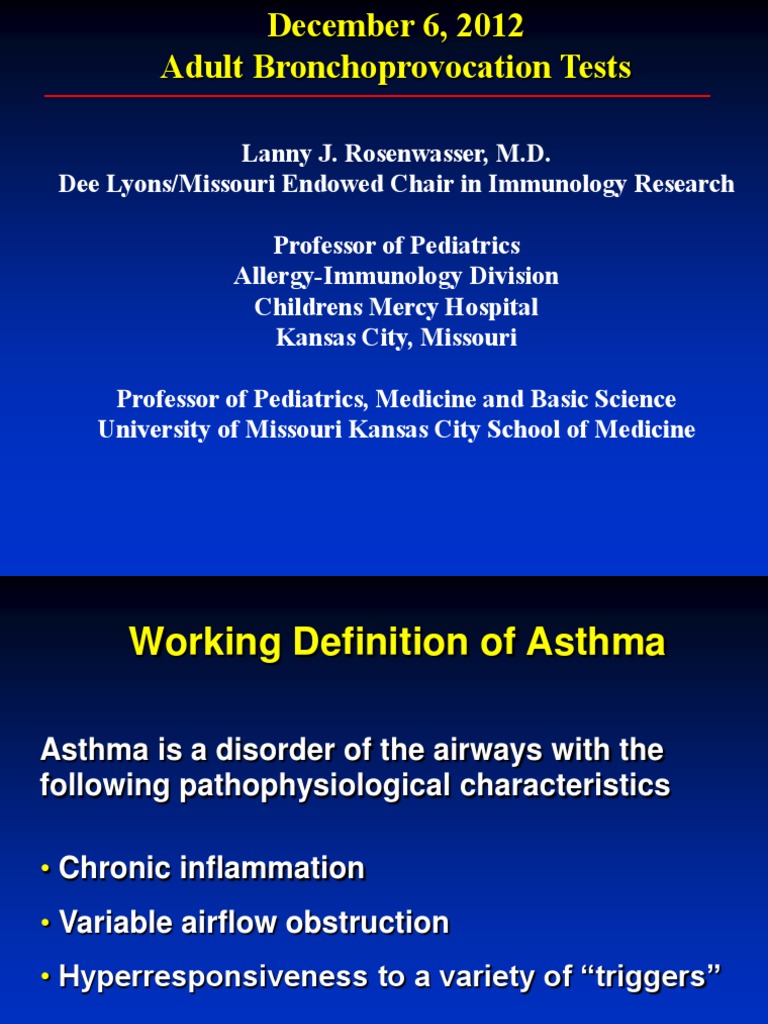 WISC-Adult Bronchoprovocation India 2012 | PDF | Asthma | Inflammation