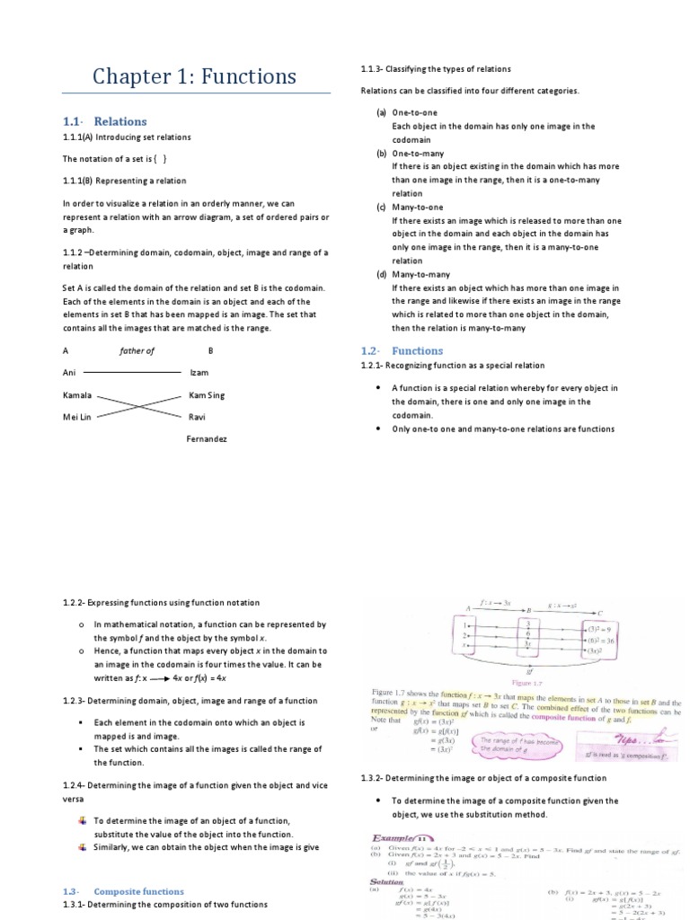 Chapter 1 Functions | PDF | Function (Mathematics) | Mathematical Logic