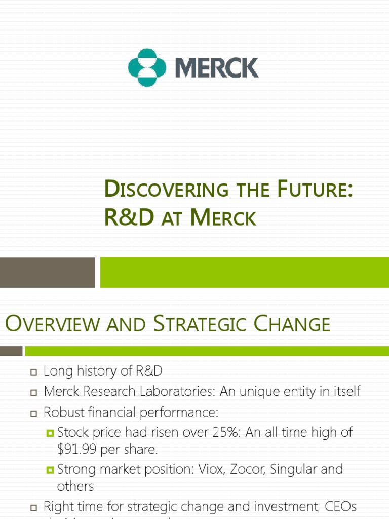 Merck Pharma Case Study | PDF | Mergers And Acquisitions | Research And ...
