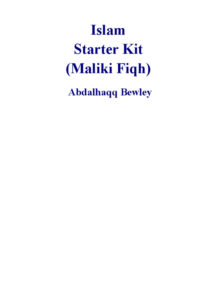 Islam Starter Kit | PDF | Muhammad | Islamic Ethics