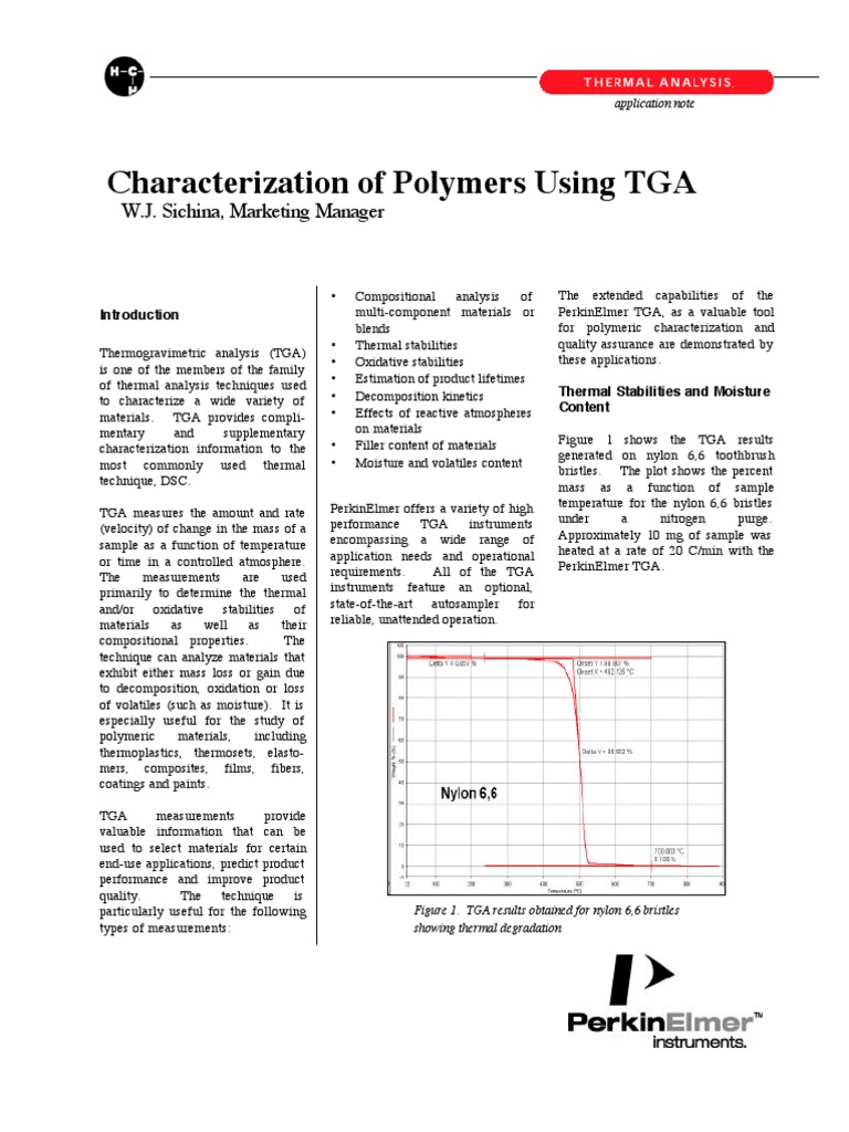 TGA Notes | PDF | Thermogravimetric Analysis | Polymers