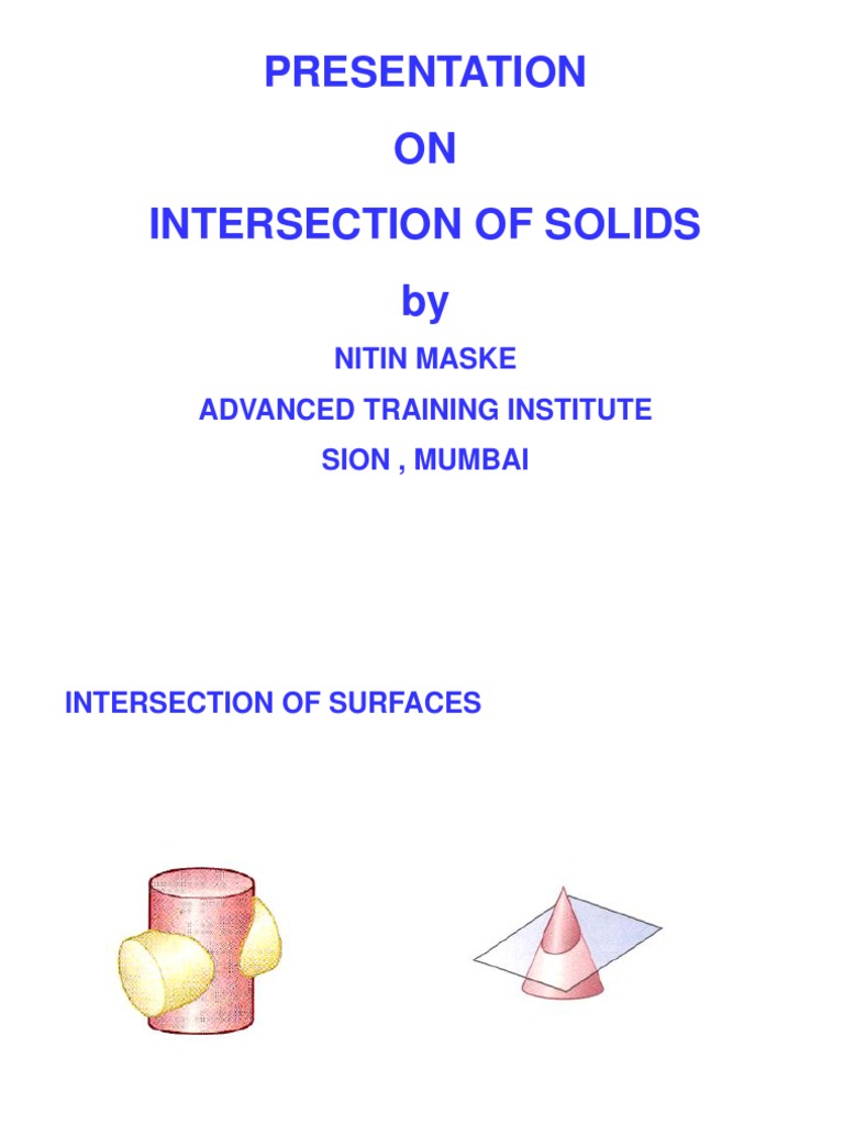 Intersection of Solids | PDF | Line (Geometry) | Shape