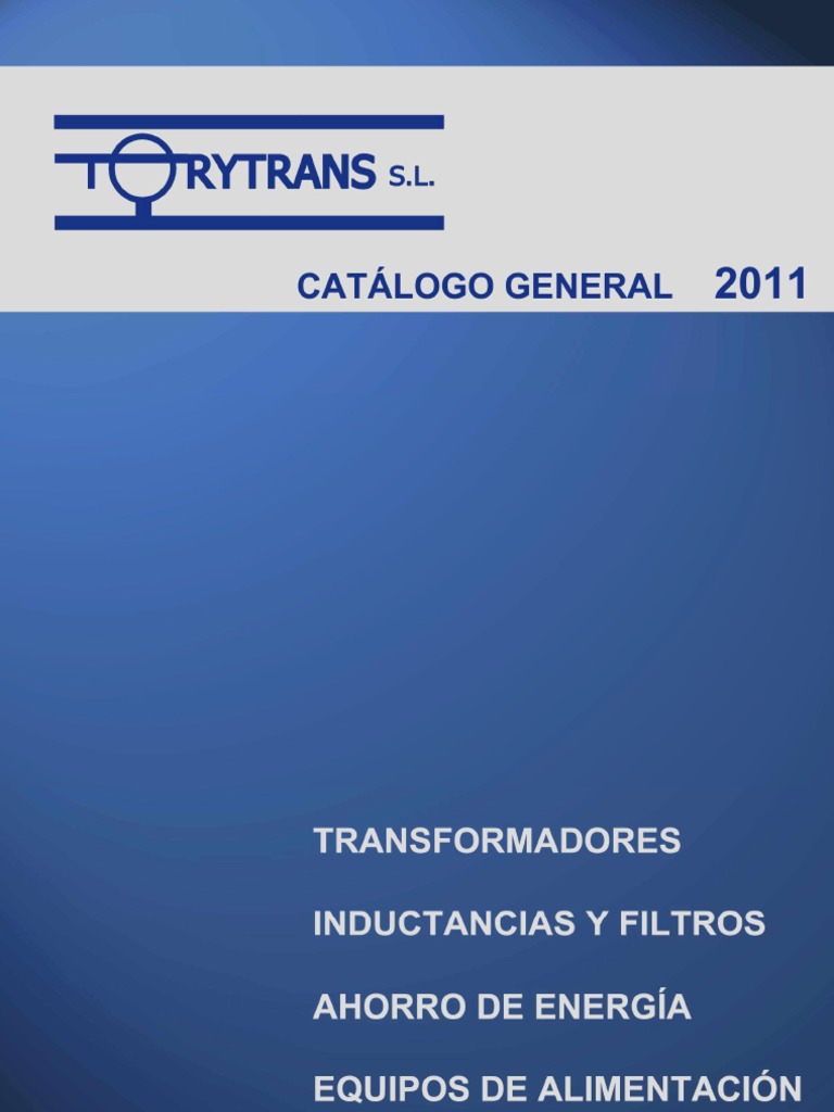 CatalogoProductos Torytrans | PDF | Transformador | Fusible (Eléctrico)