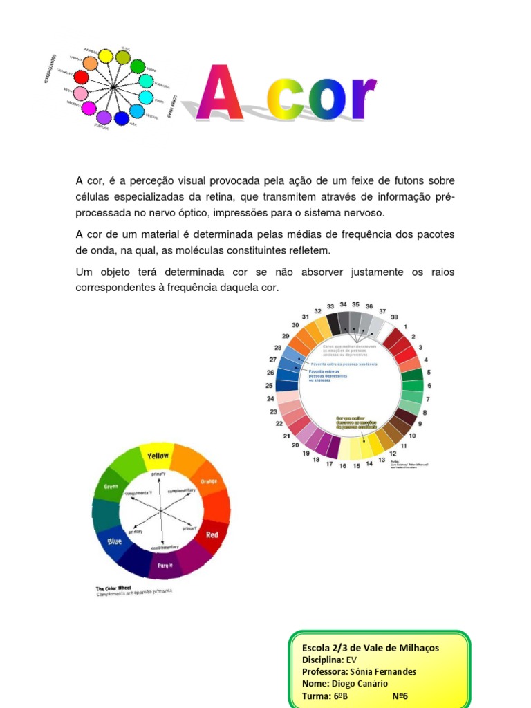 Percepção Visual das Cores | PDF | Sistema visual | Cor