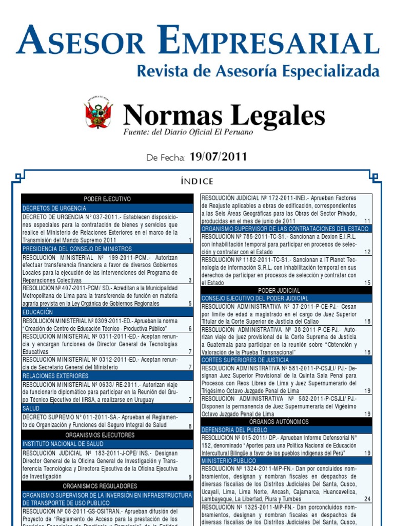 Creacion de Cetpro Publico RM 309-2011-Ed | Descargar gratis PDF | Lima | Gobierno